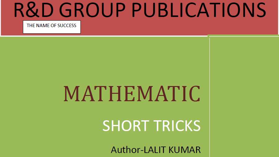 Math Short Trick Book PDF In Hindi Download SSC STUDY Math Short Trick Book PDF In Hindi Download SSC STUDY